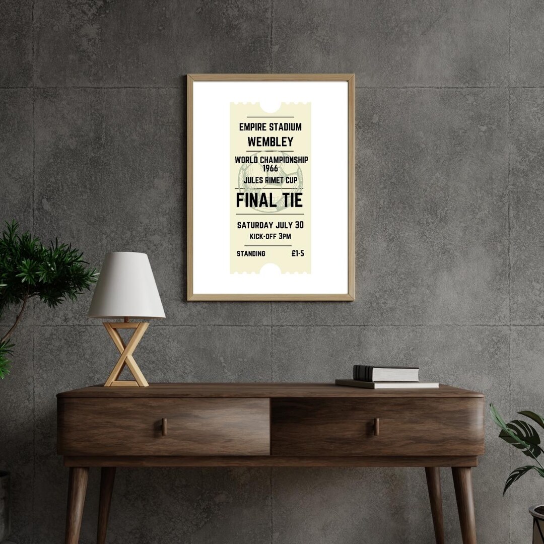 1966 World Cup Final Ticket – A3 Digital Download | Wembley Football ...