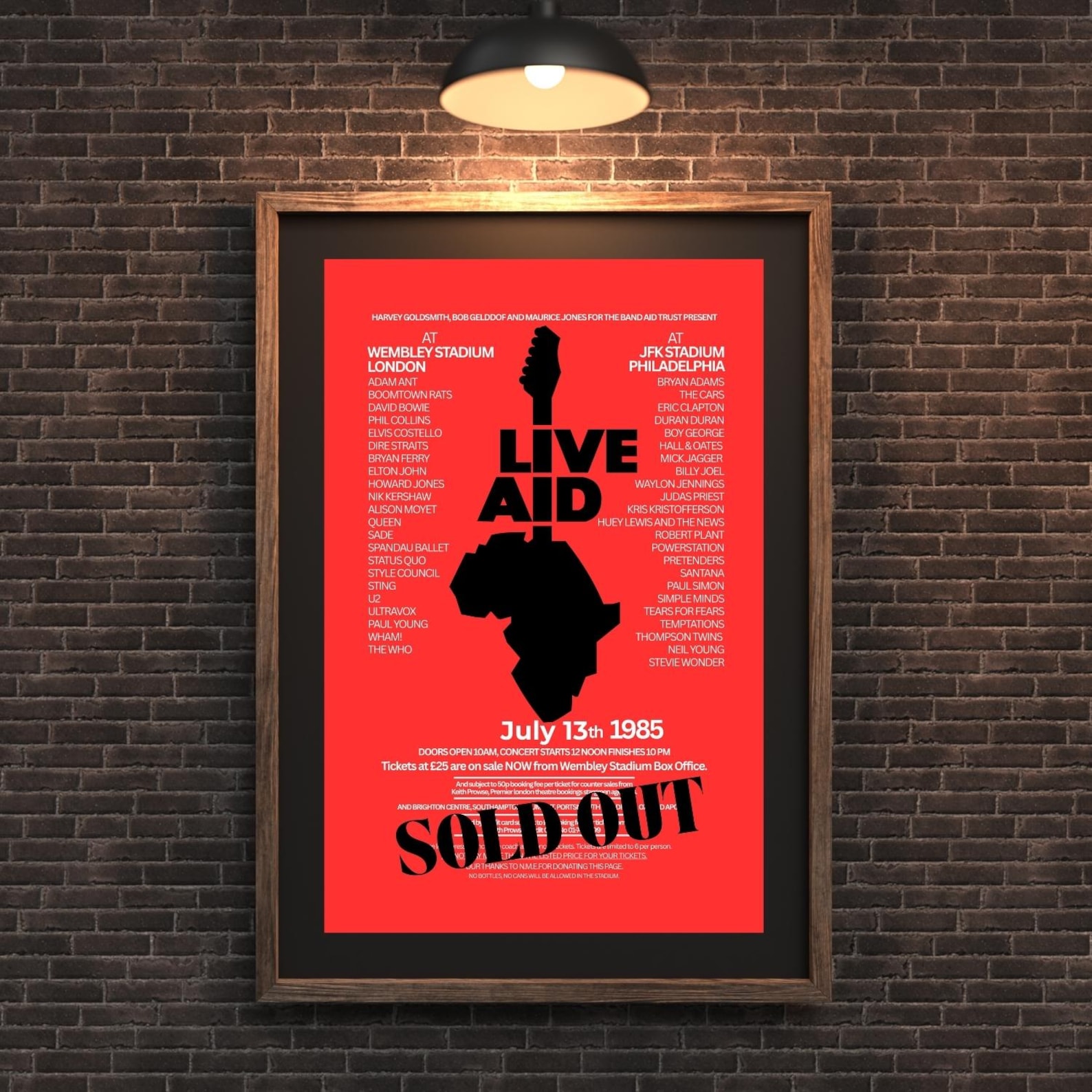 Live Aid 1985 Poster & Ticket – A3 Digital Download Duo | Printable ...