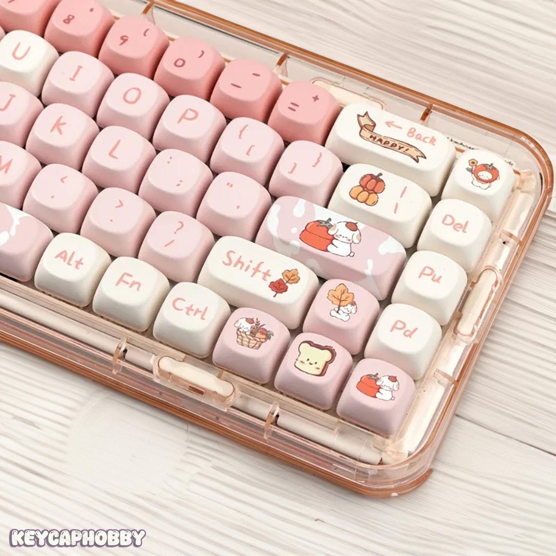 Cute Autumn Pup Theme Custom Keycap Set for Mechanical Keyboard | 140 ...