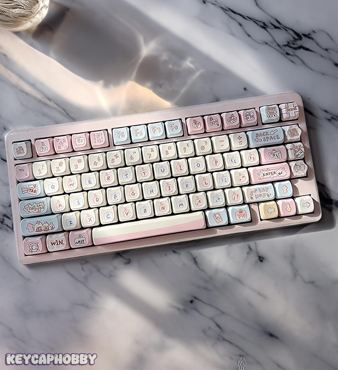 Pastel Planner Keycap Set: Cat Head Profile, PBT Keyboard (142 Keys) - Etsy