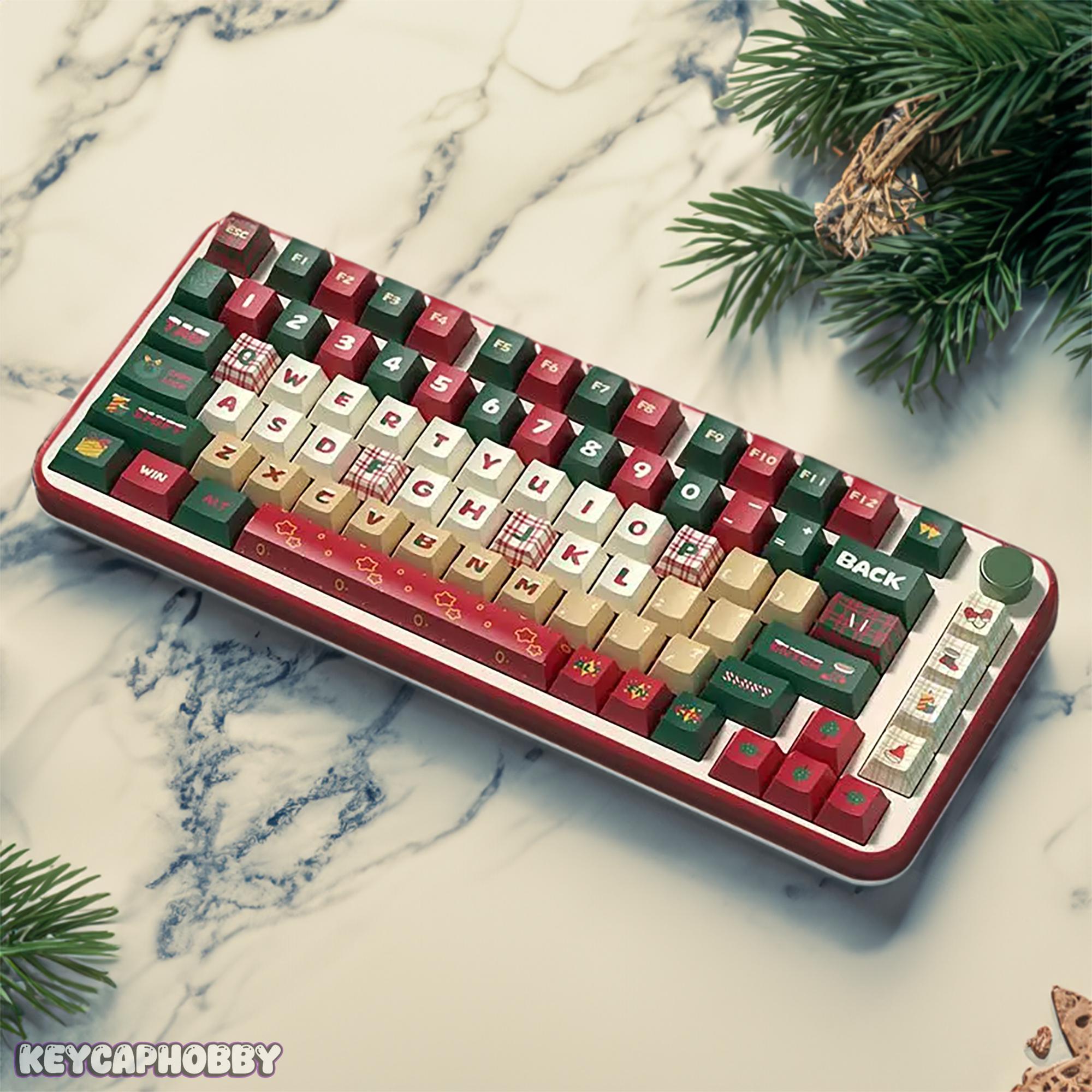 Christmas Spirit Themed Custom Keycap Set for Mechanical Keyboard | 138 ...