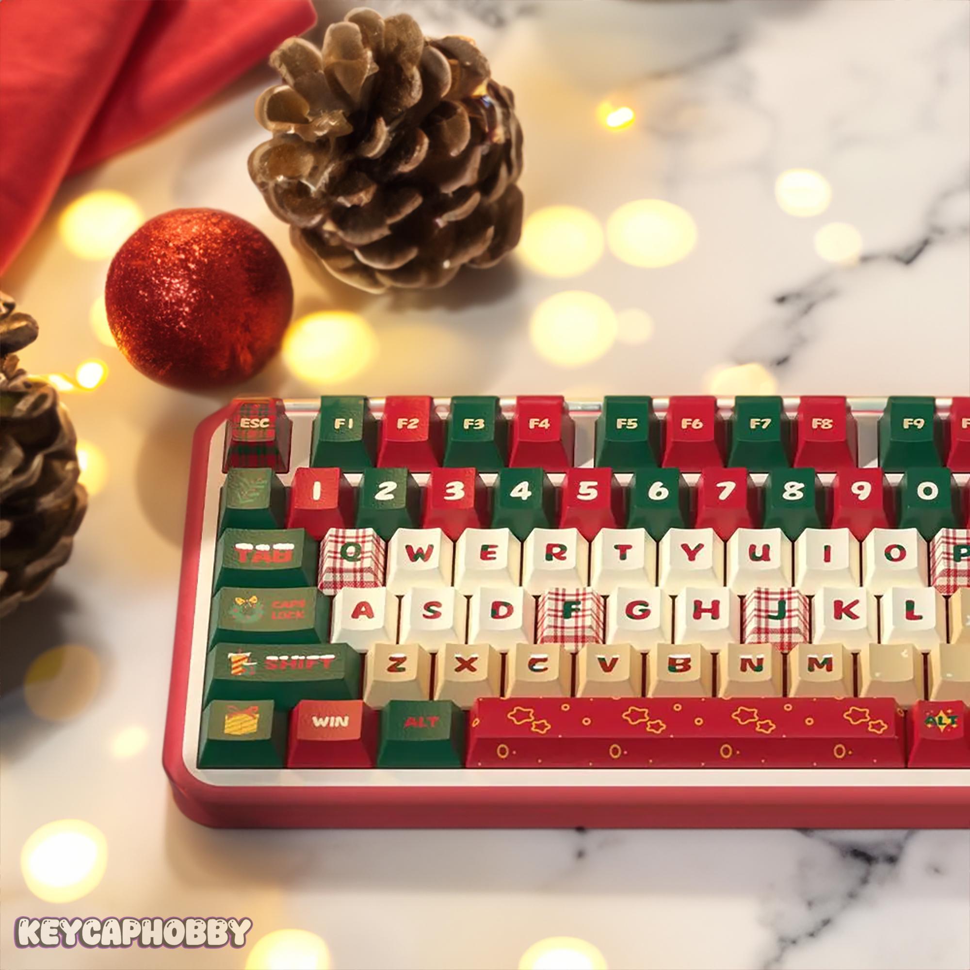 Christmas Spirit Themed Custom Keycap Set for Mechanical Keyboard | 138 ...