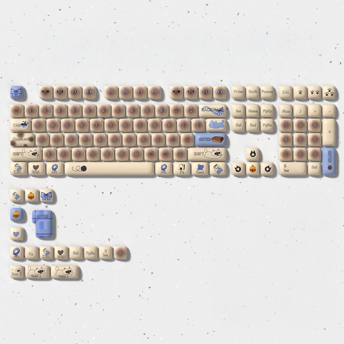 Kitty Milk Custom Keycap Set for Mechanical Keyboard | 125 Keys | MOG ...