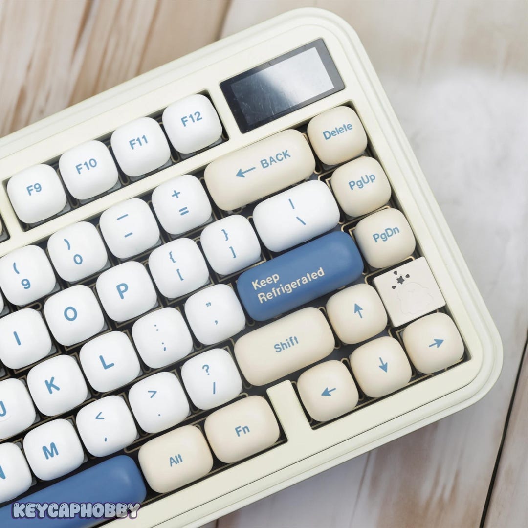 Cute Medicine Blue Themed Custom Keycap Set for Mechanical Keyboard ...