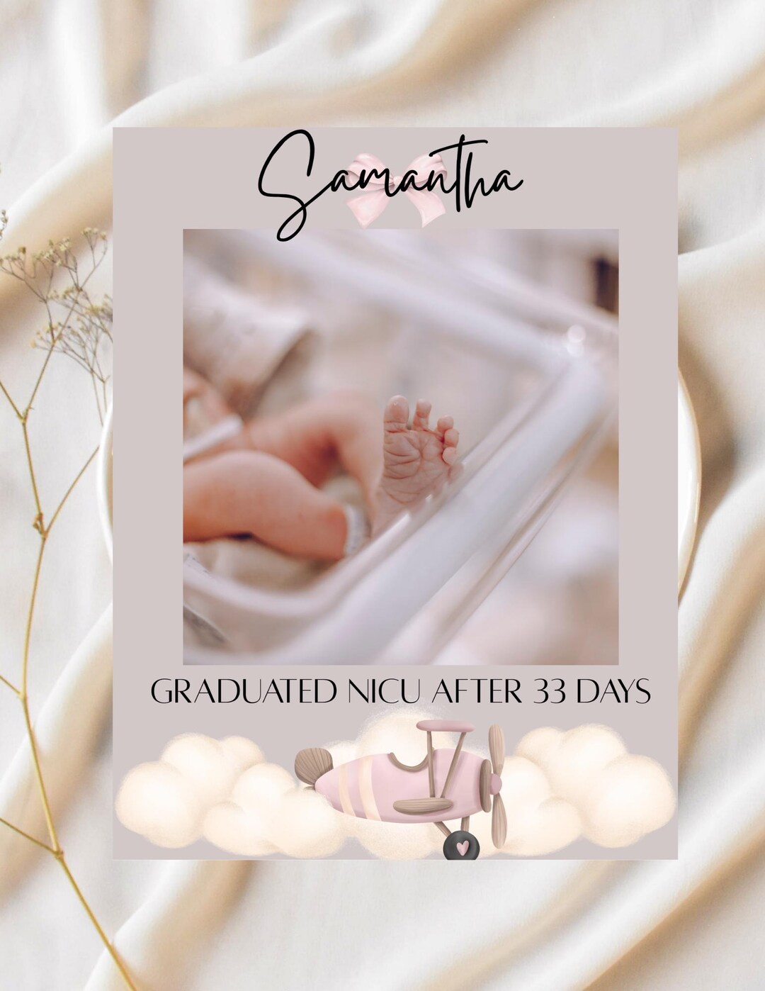 NICU Grad Sign Graduated From NICU Sign NICU Photo Prop Premature Gift ...