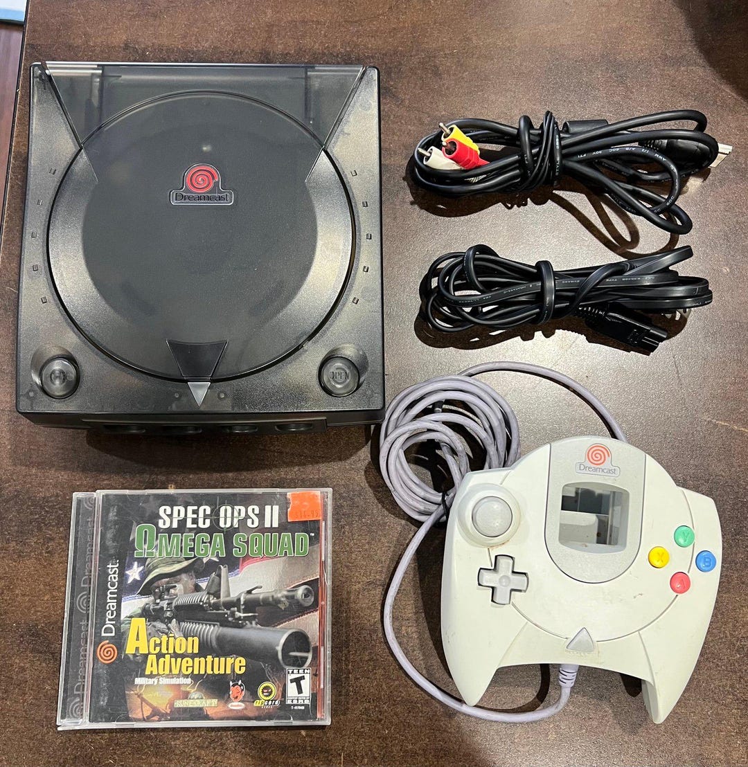 Sega Dreamcast Clear Translucent Black With 1 Game TESTED - Etsy