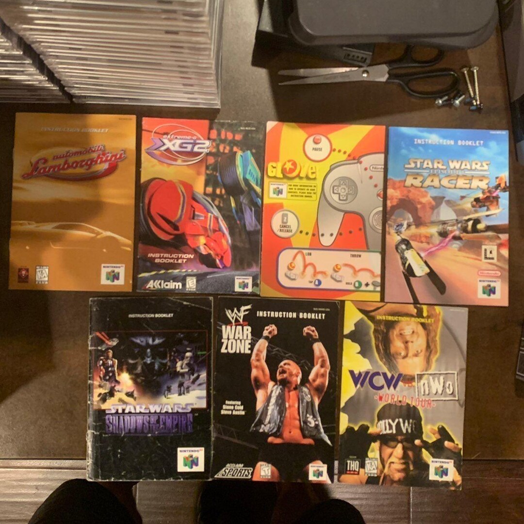 Nintendo 64 Manual Lot - 7 Manuals - Etsy
