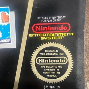 Ljn Vintage Nintendo Nes Poster / Insert / Advertisement LJN-NES-US - Etsy