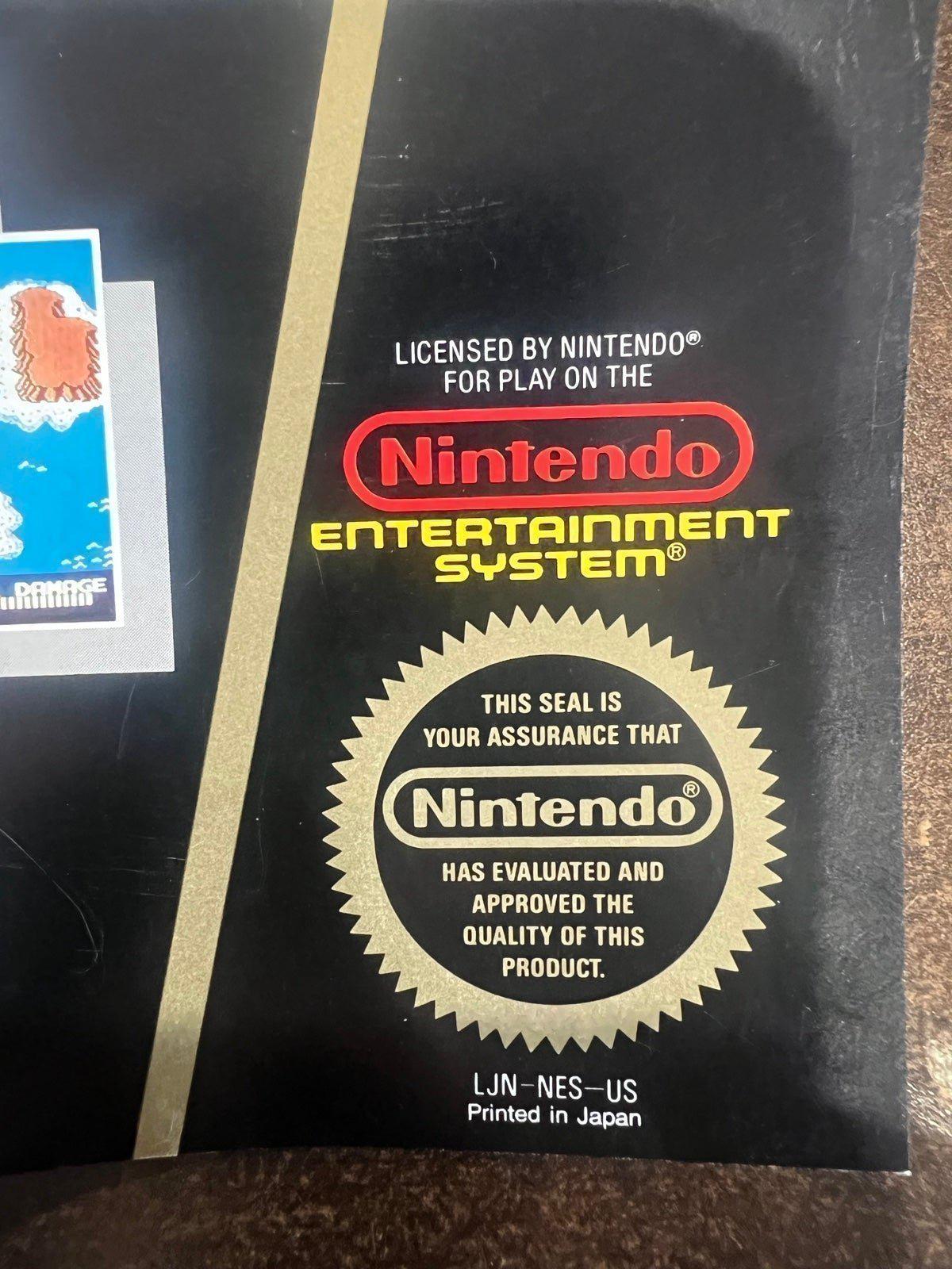 Ljn Vintage Nintendo Nes Poster / Insert / Advertisement LJN-NES-US - Etsy