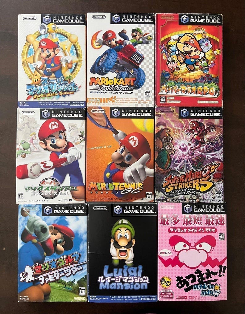 9 Super Mario Nintendo Gamecube Games Complete - Japanese Collection - Etsy