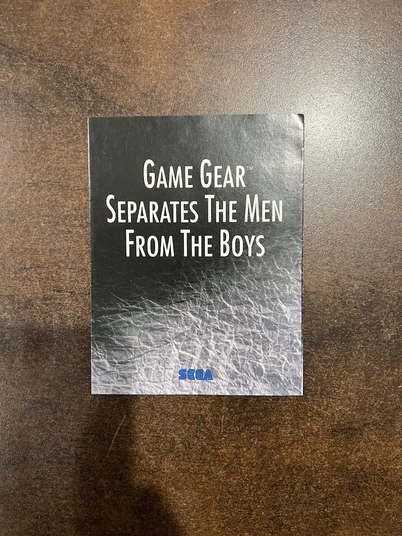 Sega Game Gear Console Insert Advertisement 1991 Seperates the Men From ...