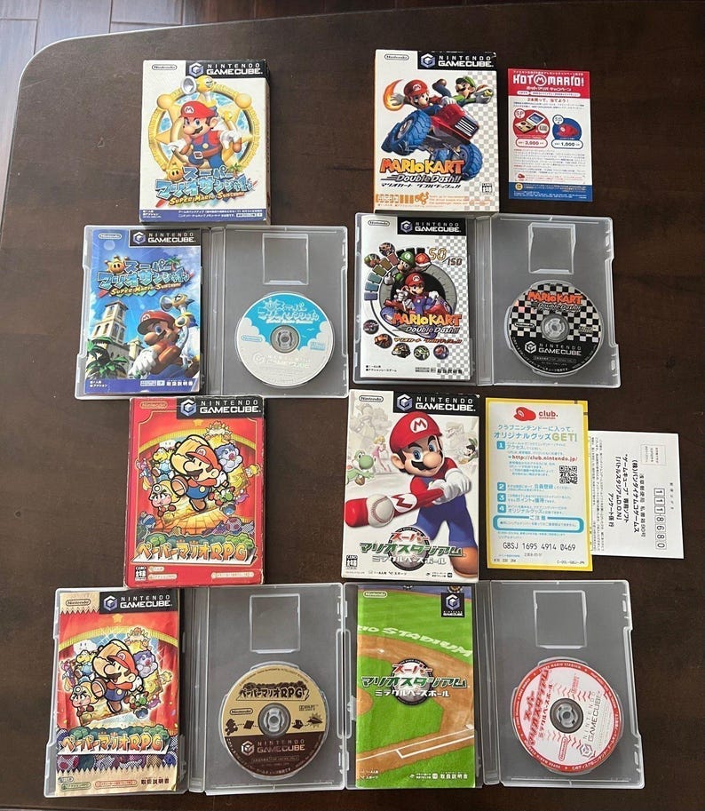 9 Super Mario Nintendo Gamecube Games Complete - Japanese Collection - Etsy