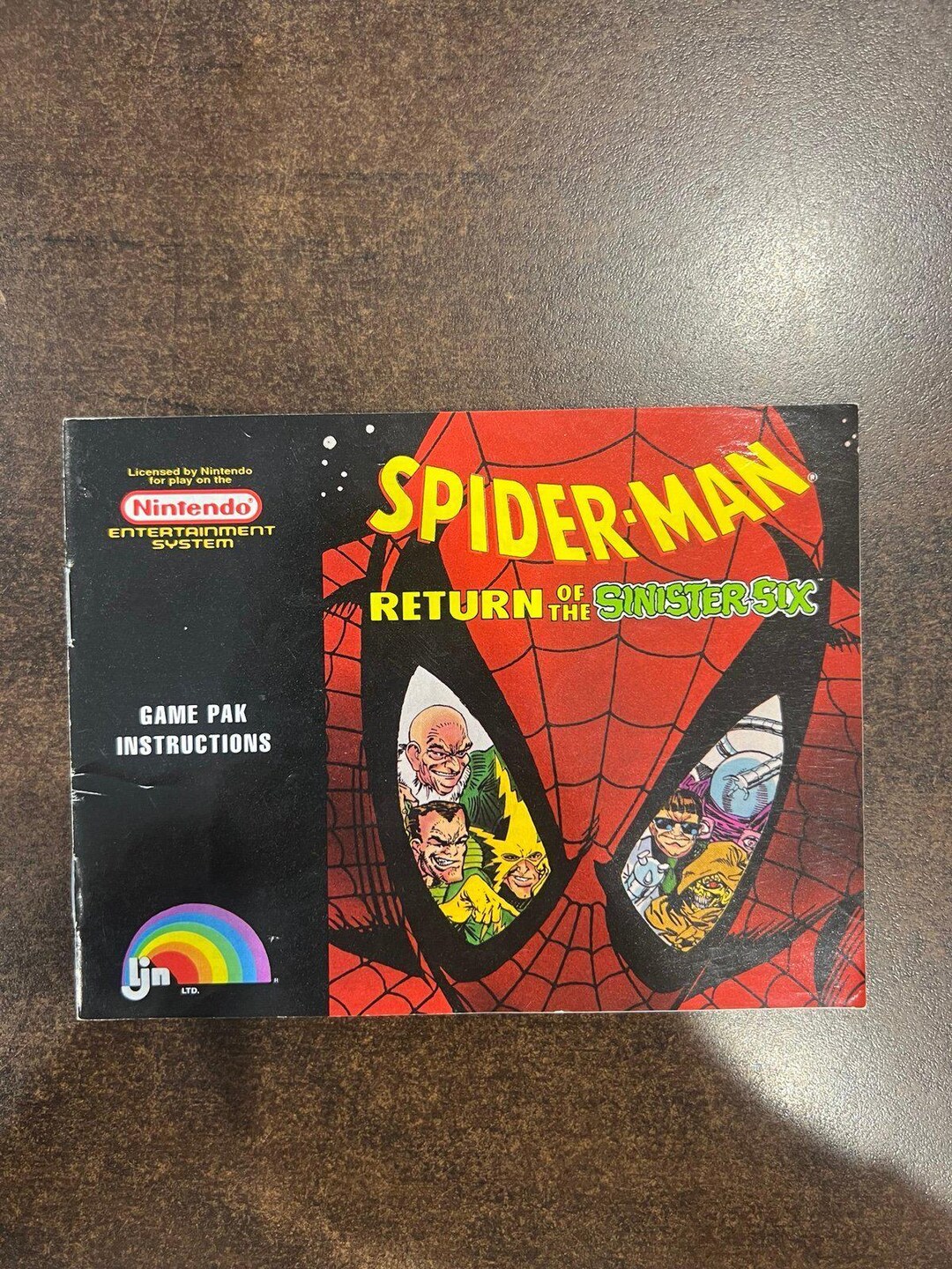 Spider Man Return of the Sinister Six Nintendo NES Instruction Manual ...
