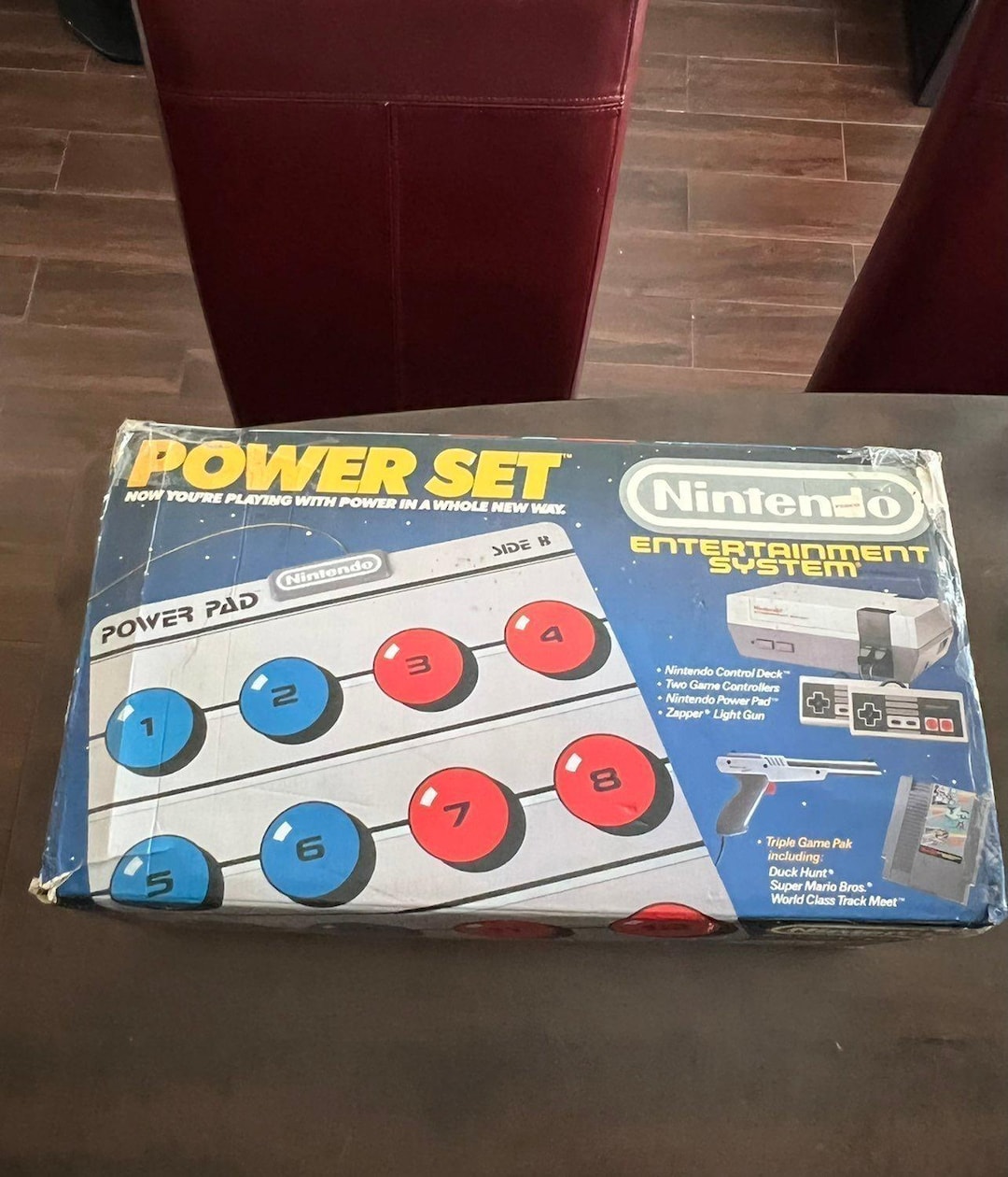 Nintendo NES Console Power Set W/ Power Pad in Box and Triple Game Pak ...