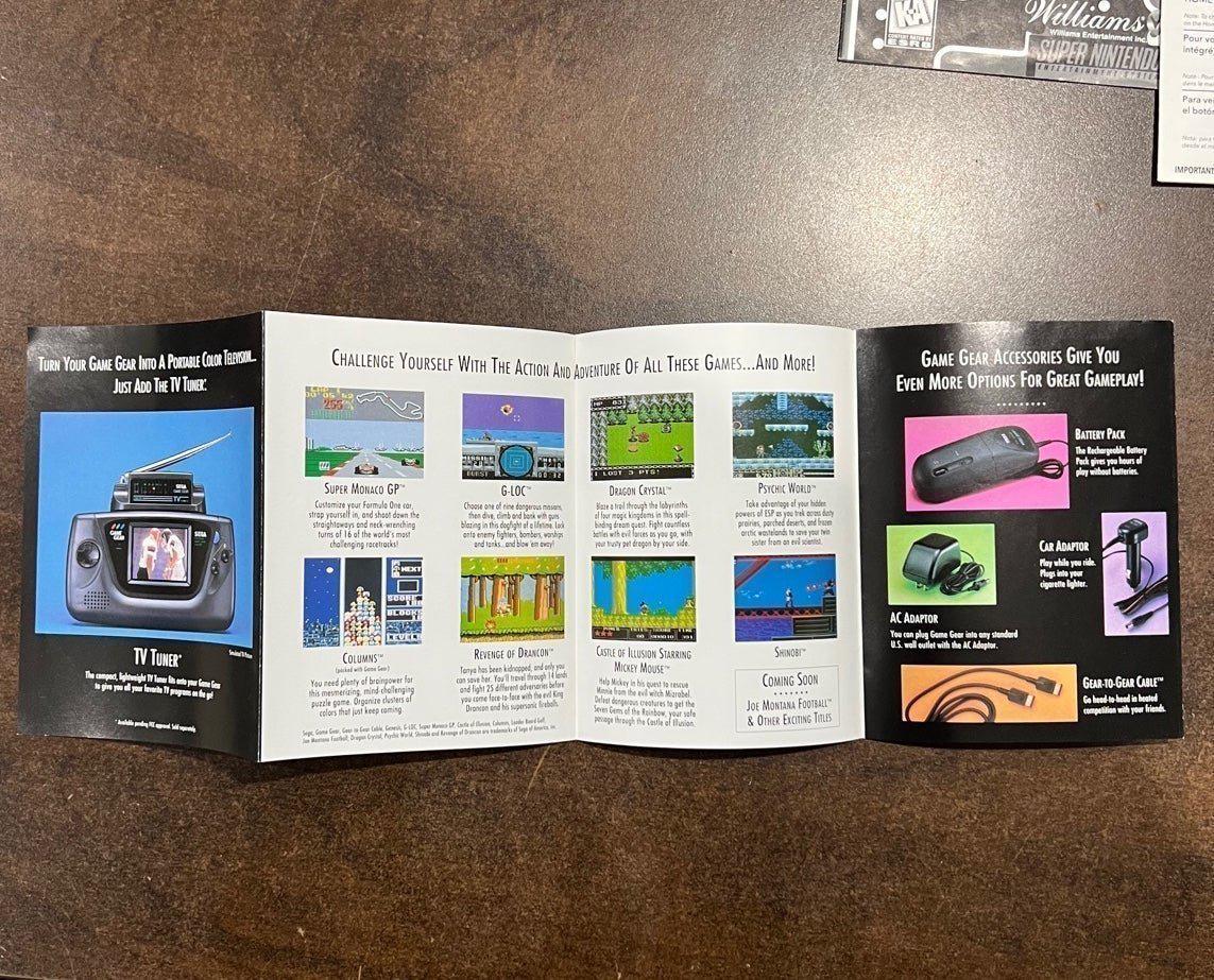 Sega Game Gear Console Insert Advertisement 1991 Seperates the Men From ...