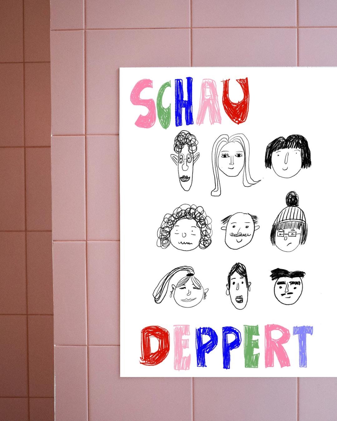 FUNNY FACES - Poster - Etsy