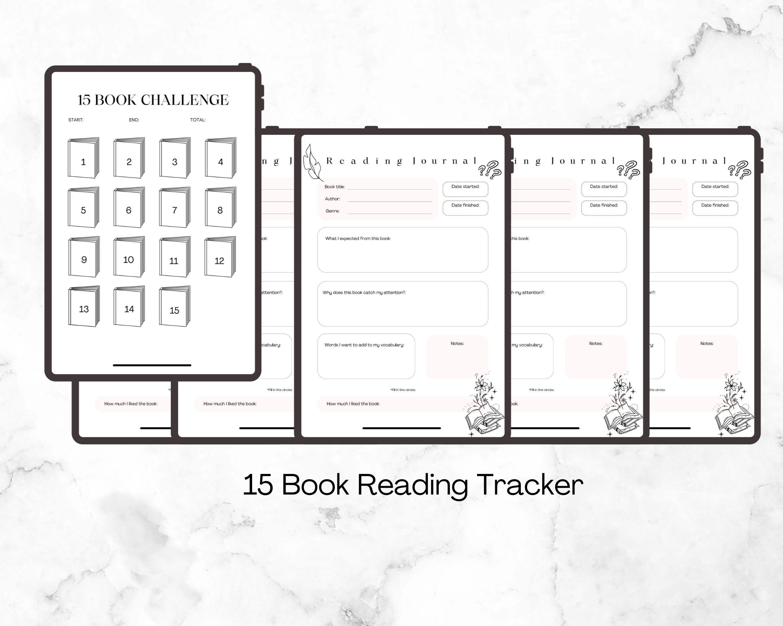 Book Reading Planner, Personal Growth Planner, Reading Tracker and ...