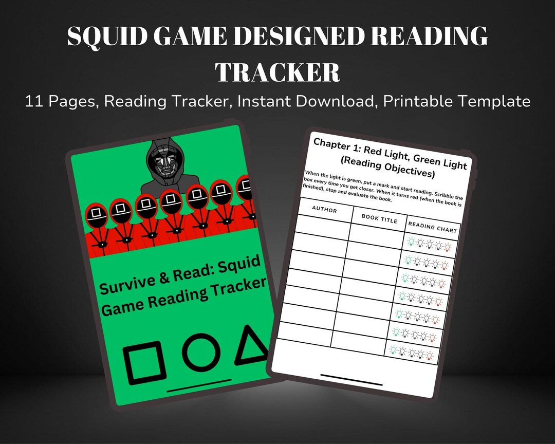 Squid Game-inspired Printable Reading Tracker, Reading Planner, Habit ...