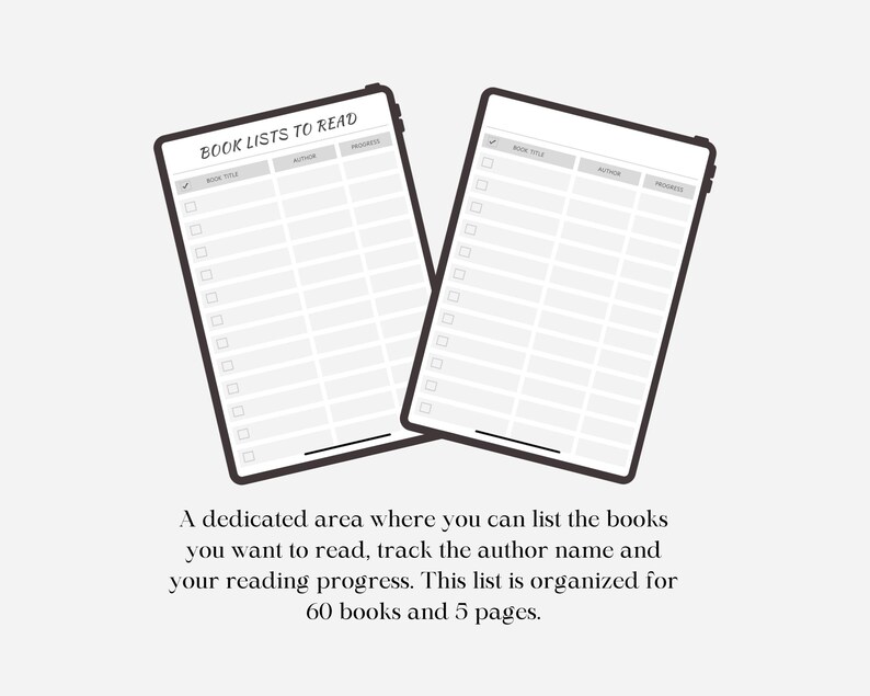 ADHD Reading Tracker & Planner, Digital Planner, ADHD Organizatio ...