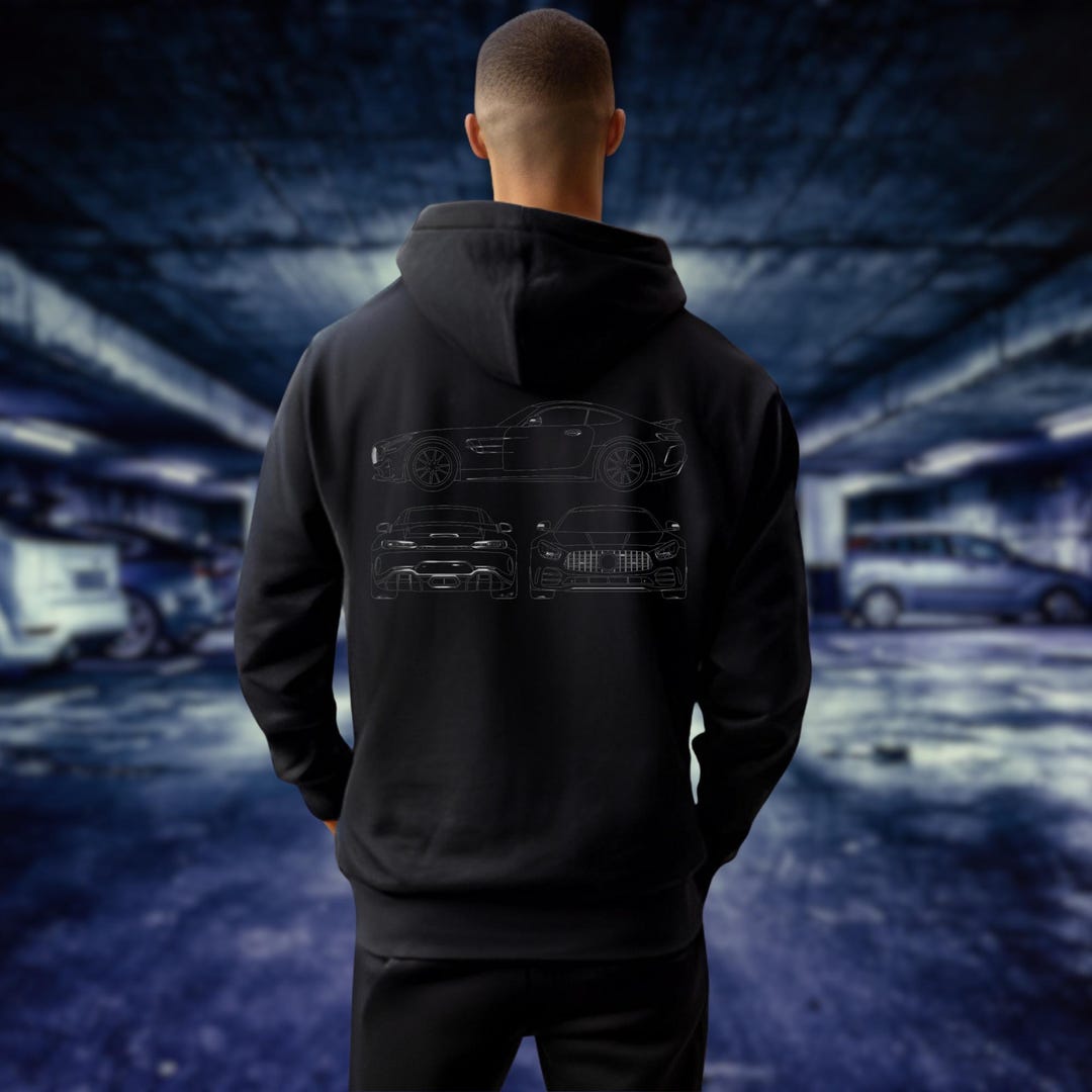 Mercedes AMG Outline | Unisex Hoodie | Car Outline | Car Enthusiast ...