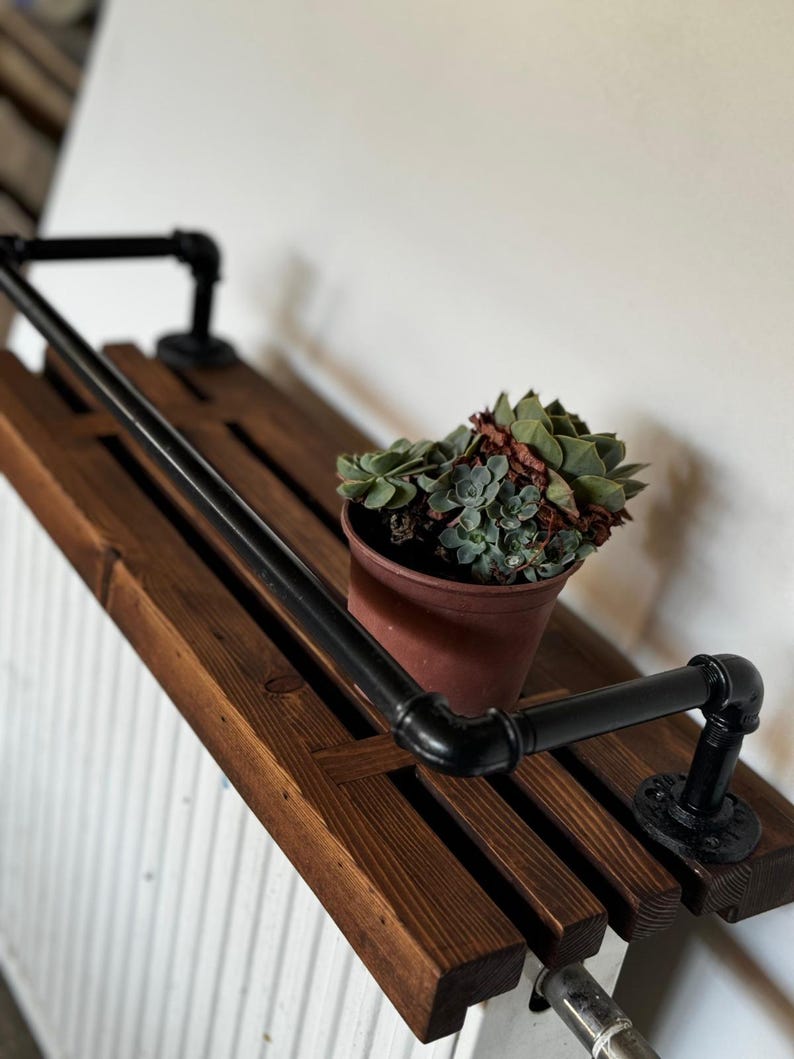Live Edge Wooden Radiator and Heater Shelf, Customized Radiator Top ...