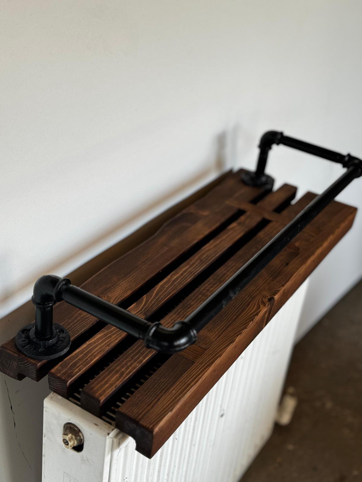 Live Edge Wooden Radiator and Heater Shelf, Customized Radiator Top ...