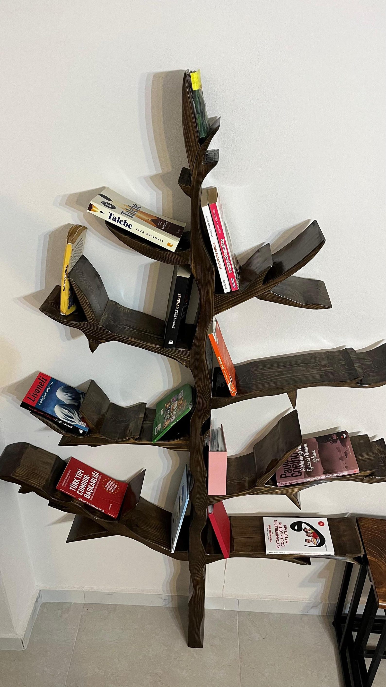 Handcrafted Wooden Tree Branch Bookshelf,elegant and Unique,organic ...