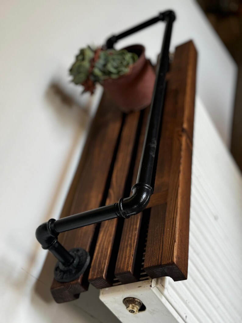 Live Edge Wooden Radiator and Heater Shelf, Customized Radiator Top ...