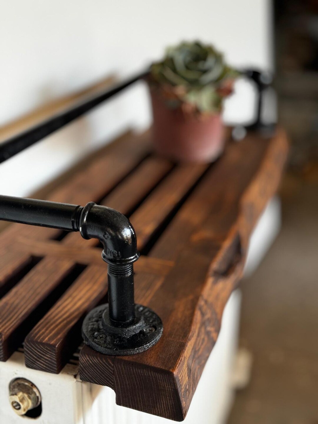Live Edge Wooden Radiator and Heater Shelf, Customized Radiator Top ...