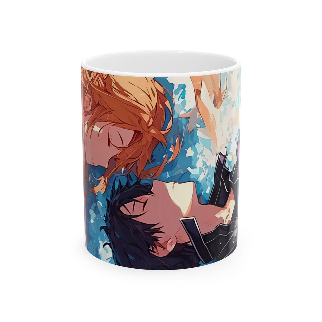 Anime Sword Art Online Kirito and Asuna Ceramic Mug, 11oz 15oz Cup ...