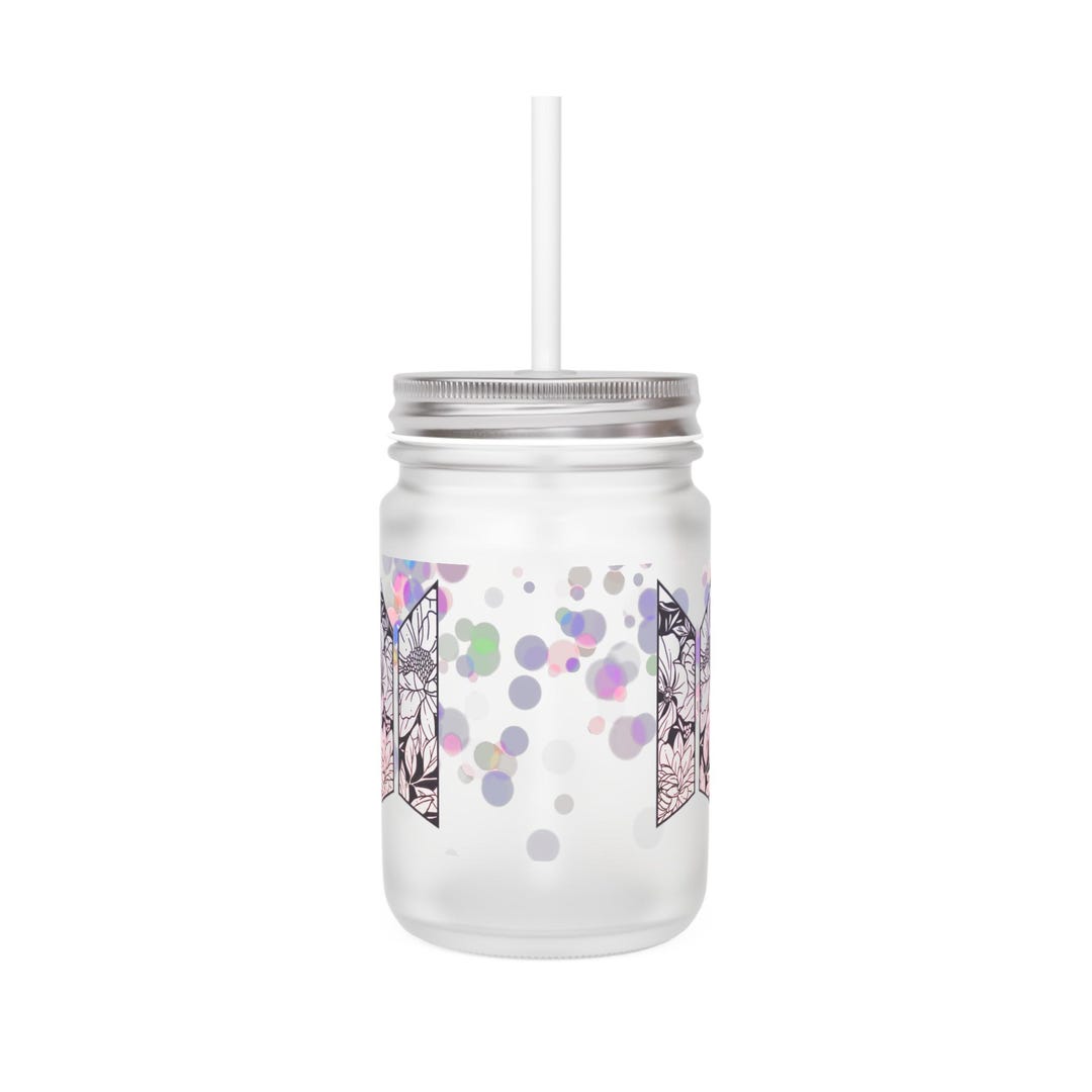 Mason Jar, BTS Fan Gift, K-pop Kitchen Decor, Beverage Holder ...