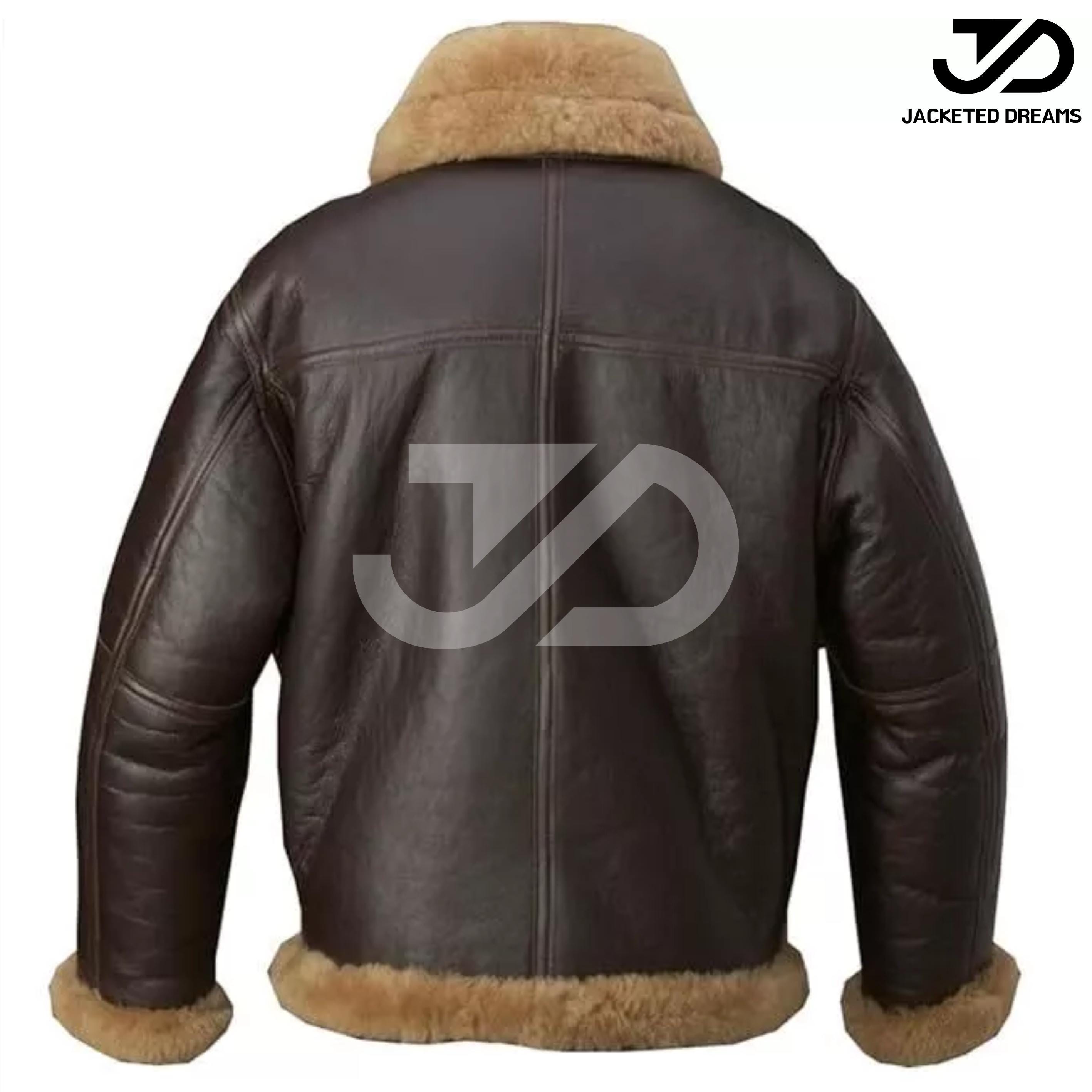 Handmade B3 Men WW2 Flying Aviator RAF Bomber Jacket | Shearling Fur ...