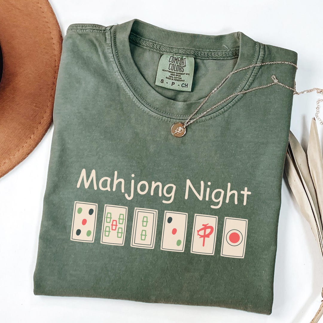 Comfort Colors® Mahjong Night Shirt, Funny Mahjong Shirt, Cute Mahjong ...