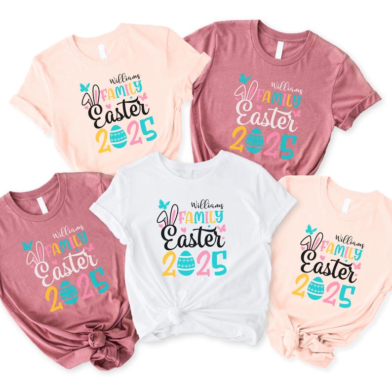 Custom Family Easter 2025 Shirt, Custom Easter Shirt, Easter Family ...