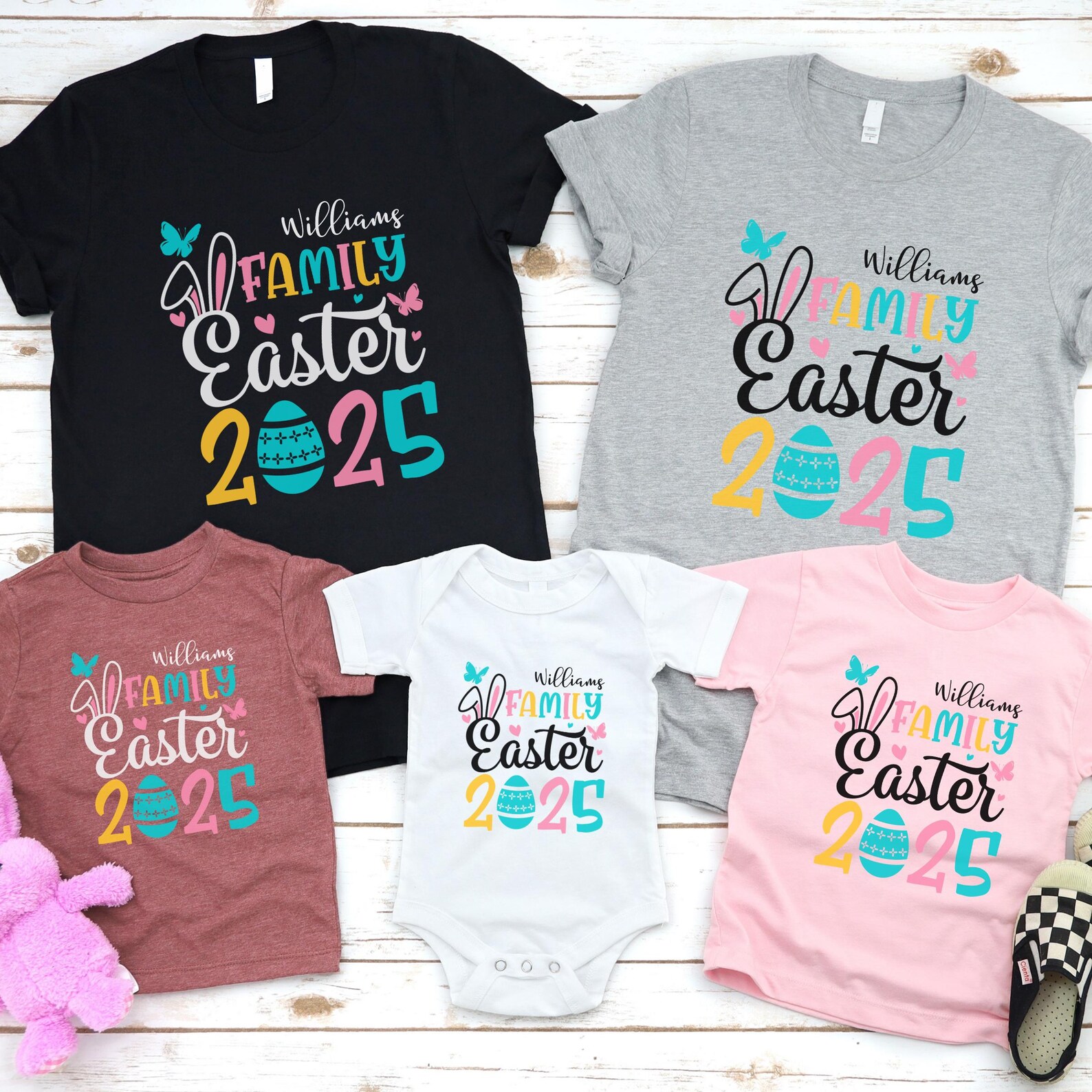 Custom Family Easter 2025 Shirt, Custom Easter Shirt, Easter Family ...