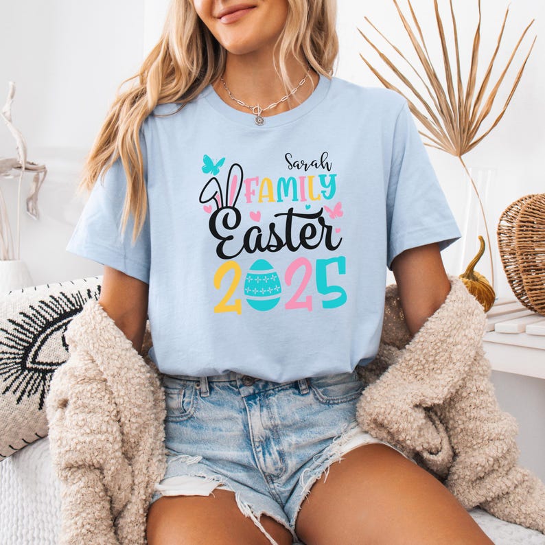 Custom Family Easter 2025 Shirt, Custom Easter Shirt, Easter Family ...