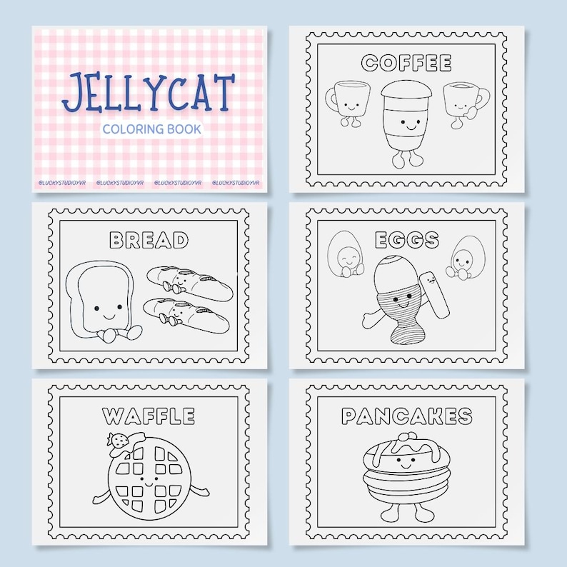 Jellycat Inspired Coloring Pages | Cute Printable Art | Bold Designs ...