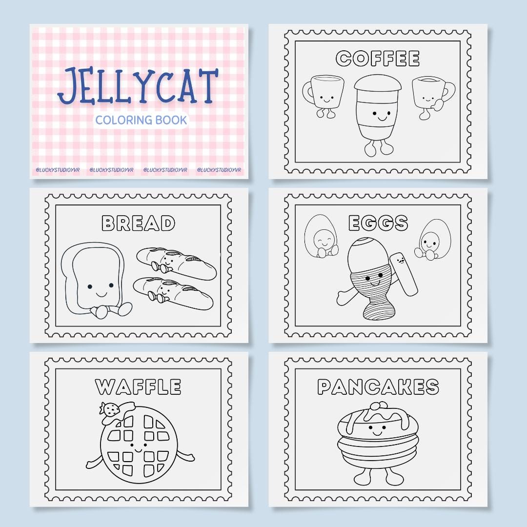 Jellycat Inspired Coloring Pages | Cute Printable Art | Bold Designs ...