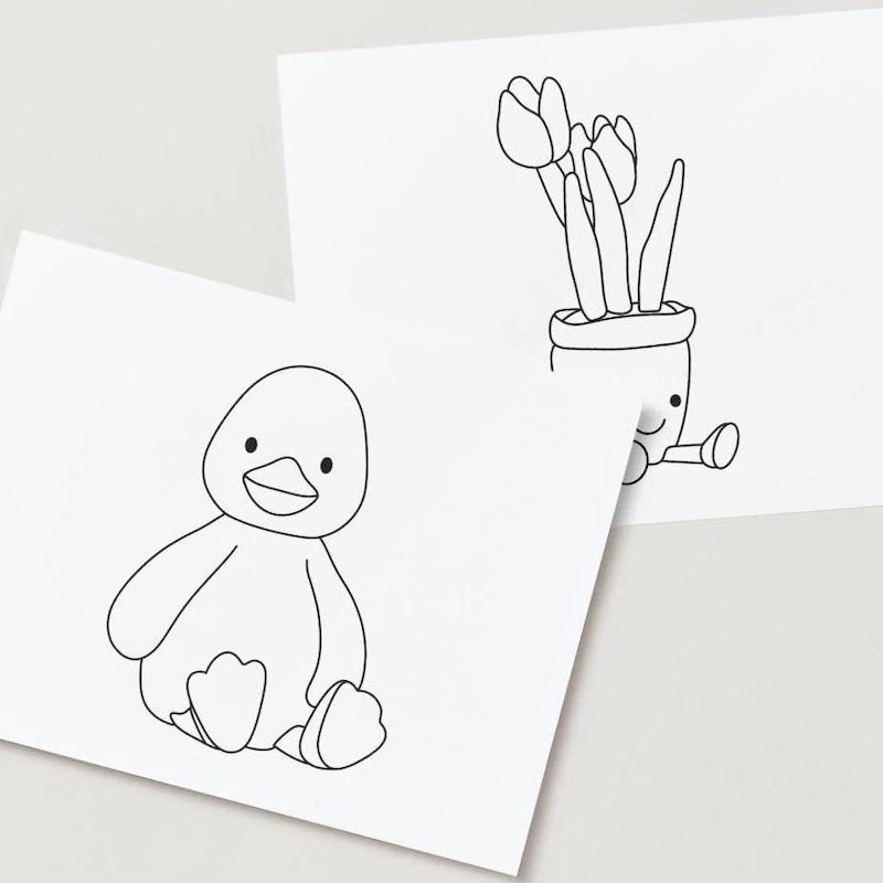 Jellycat Colouring Book - Etsy UK