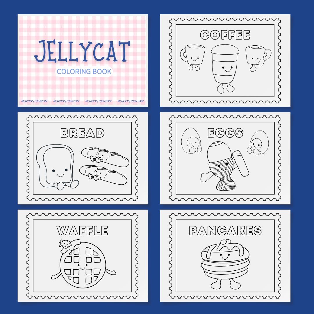Jellycat Coloring Pages: Pocket-sized Printables (PDF Download) - Etsy