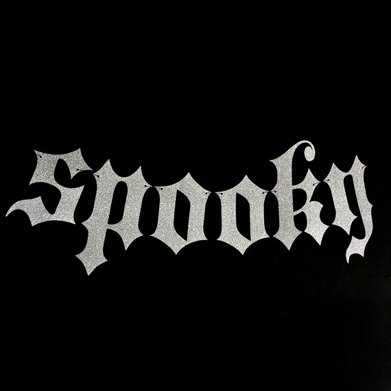 Items similar to Glittered spooky Banner on Etsy