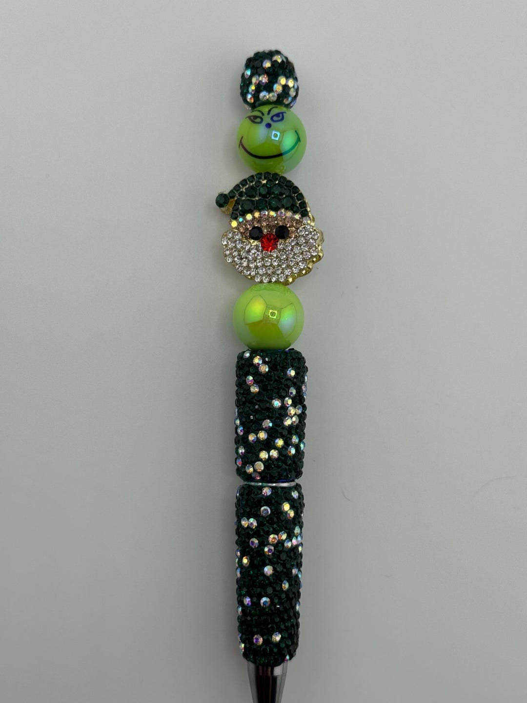 Green Holiday Character & Santa Bling Pen – Sparkly Christmas Pen ...