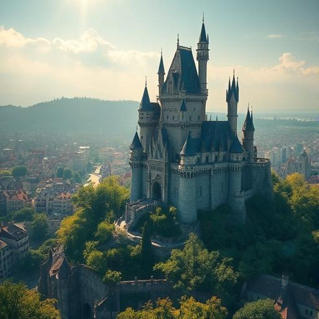 Printable Castle Above a City - Etsy