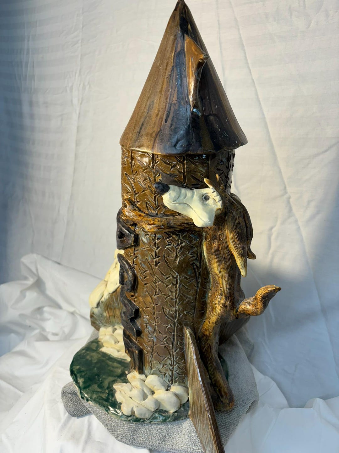 Hand Crafted @ WILEY COYOTE @ Blasting off on a ACME Rocket @ Jar - Etsy