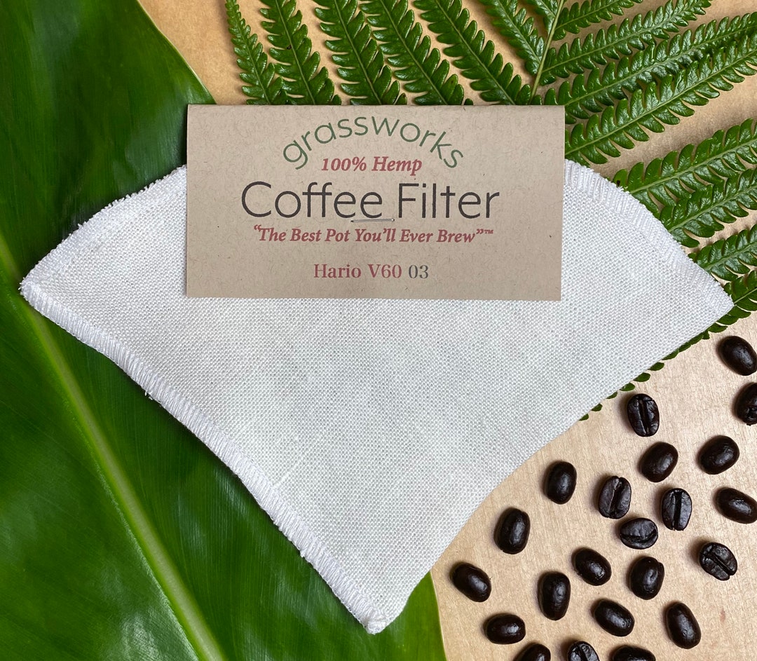 Hario V60 03 100% Hemp Coffee Filter: Reusable, Organic Fabric, "the ...