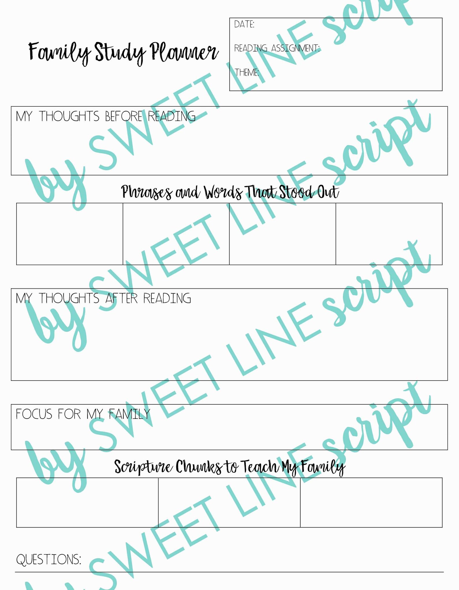 Family Scripture Study Resource Packet - Etsy