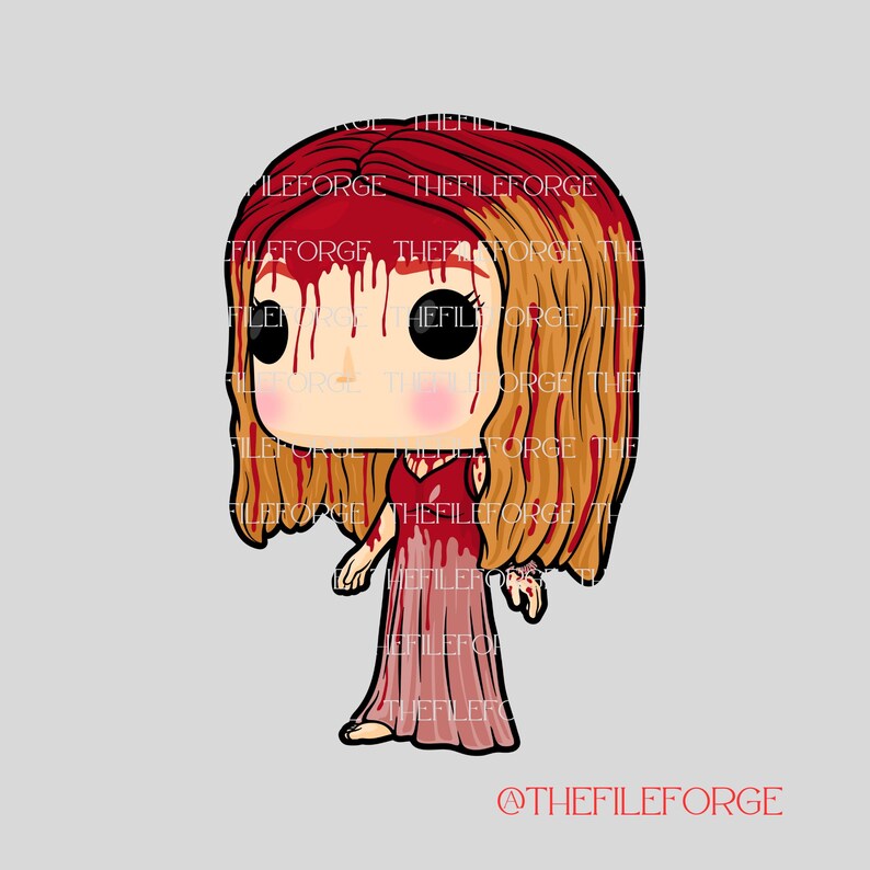 Carrie Digital PNG File, Horror Design, Halloween, Scary Movies, Horror ...