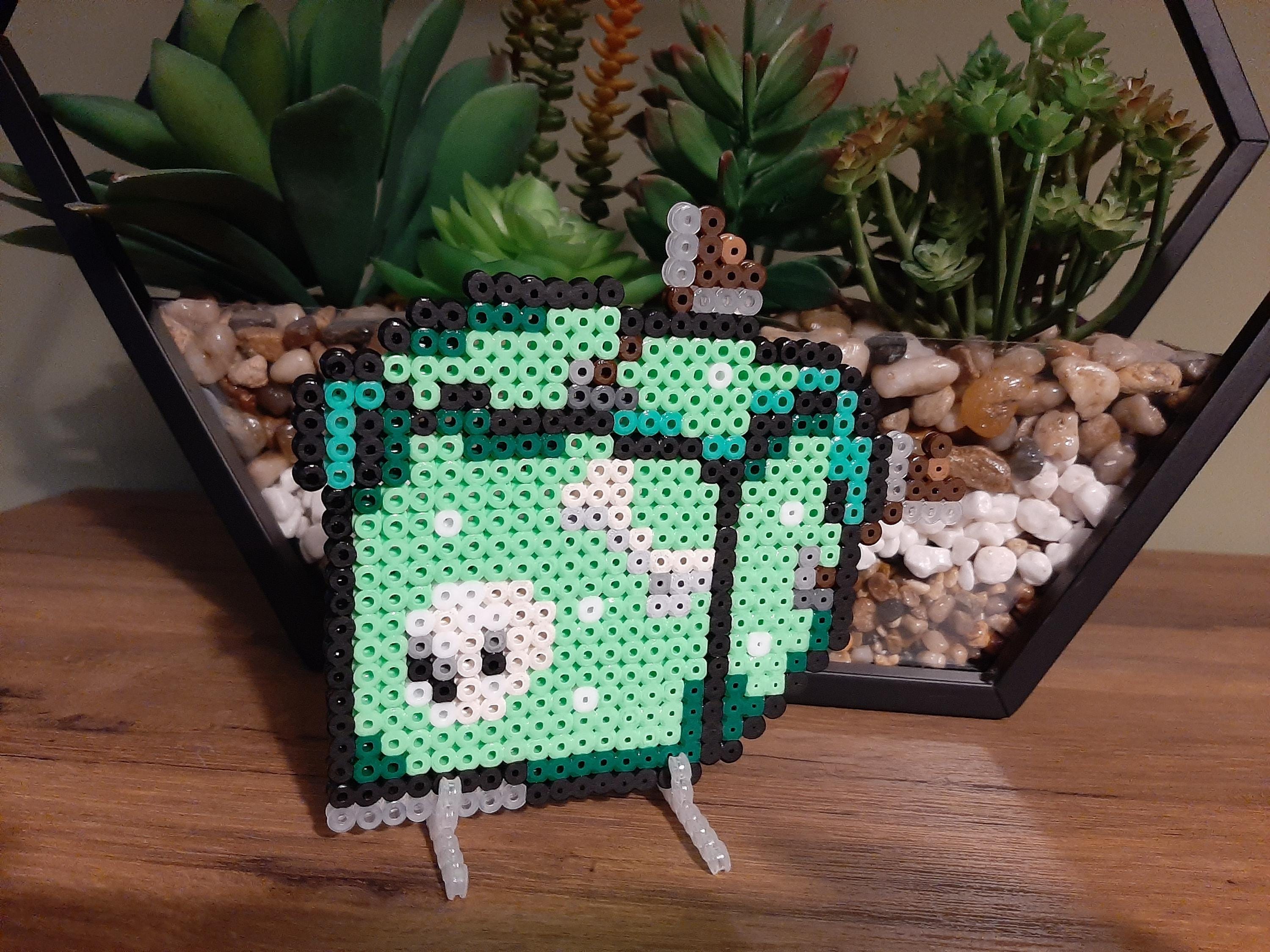 Gelatinous Cube Pixel Art, From Dungeons and Dragons, Perler Bead Wall ...