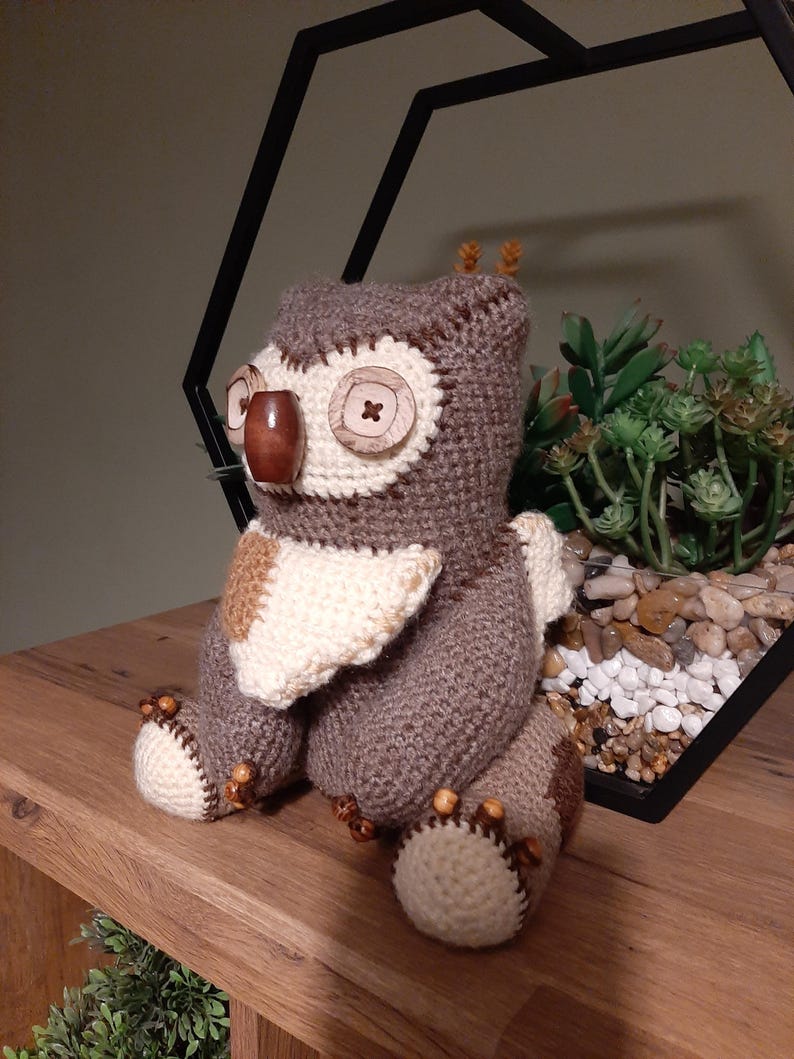 Stuffed Owlbear Cub Toy Amigurumi - Etsy