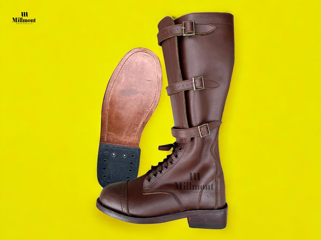 Officer Cavalry Boots Handmade, Patrol Boots for Men, Tanker Leather ...